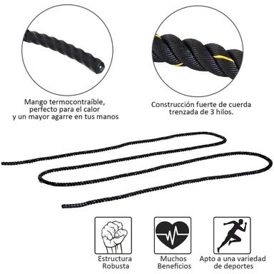 Combat Rope Cross Training 12M x 50MM zwart en geel | Decathlon