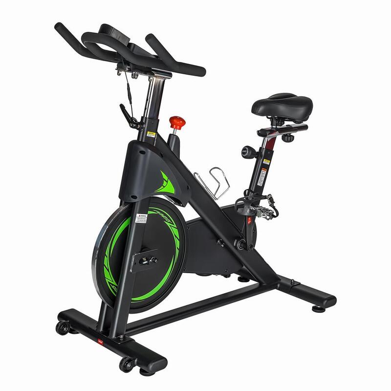 DHS FITNESS - Bicicleta Fitness Spin Bike Dhs 2101 - Negru-Verde | Decathlon