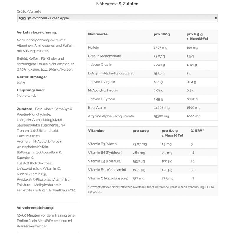 Preworkout | C4 Original (195 - 207g) | Green Apple CELLUCOR | Decathlon