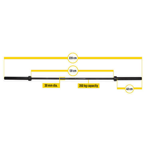 BODY-SOLID Oly. halterstang 220 cm OLBAR220C voor fitness en ...