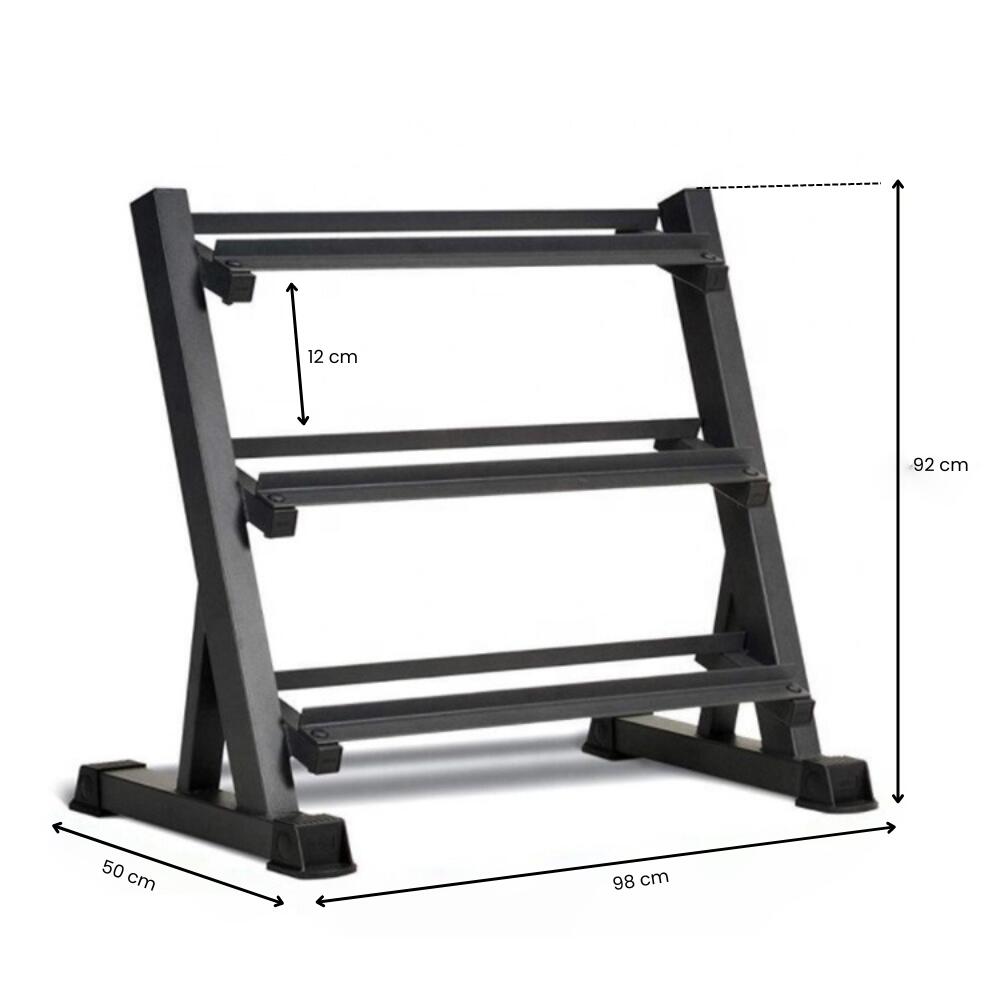 Rack porte-haltères+haltères hexagonaux de 2,5-20kg - 8 paires Fitness ...