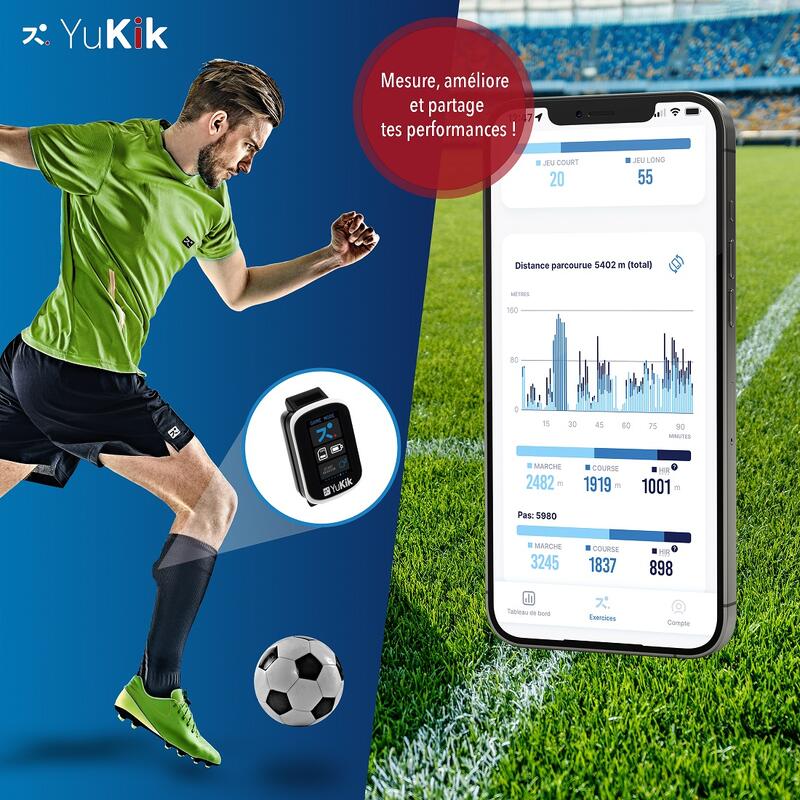CAPTEUR DE PERFORMANCE FOOTBALL + TRACKER D’ACTIVITE: YUKIK ONE STARTER ...