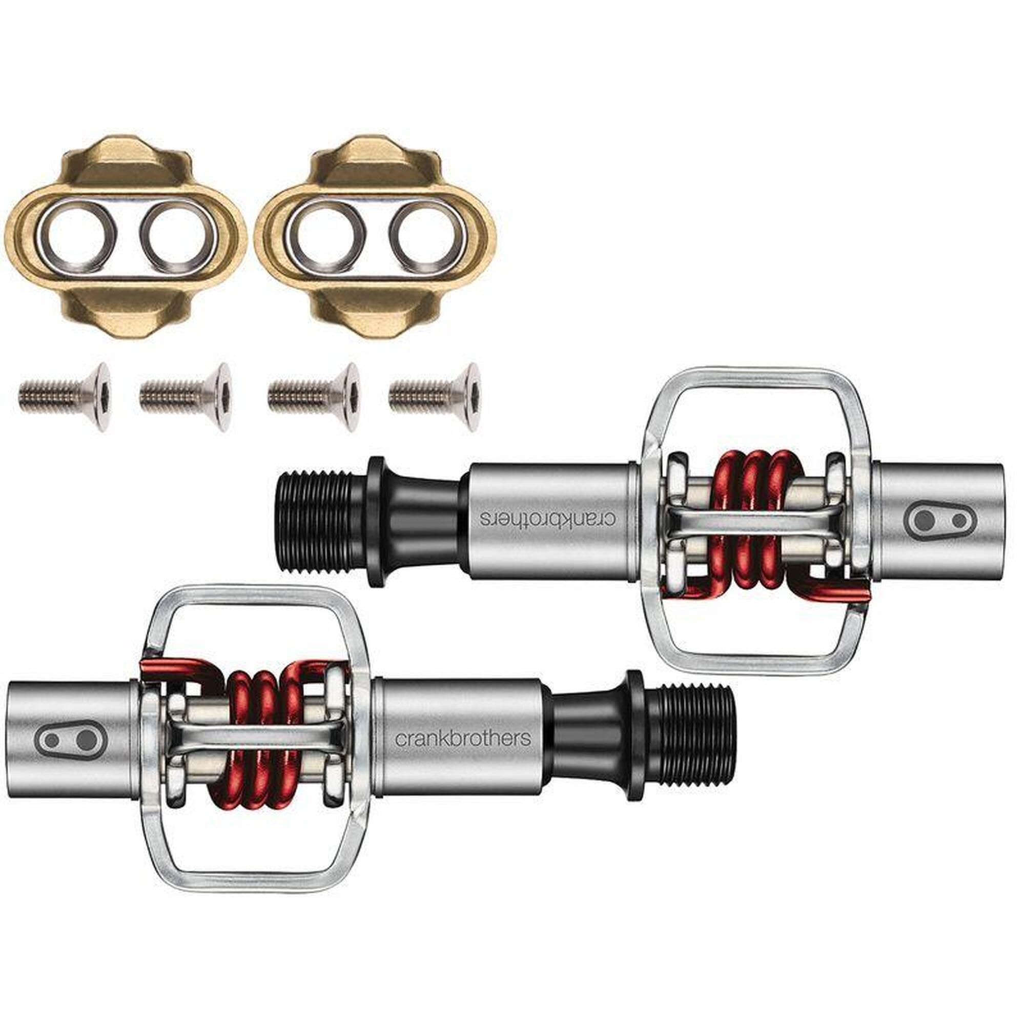 Crank Brothers Eggbeater Pedals 1 Silver/Red CRANKBROTHERS - Decathlon