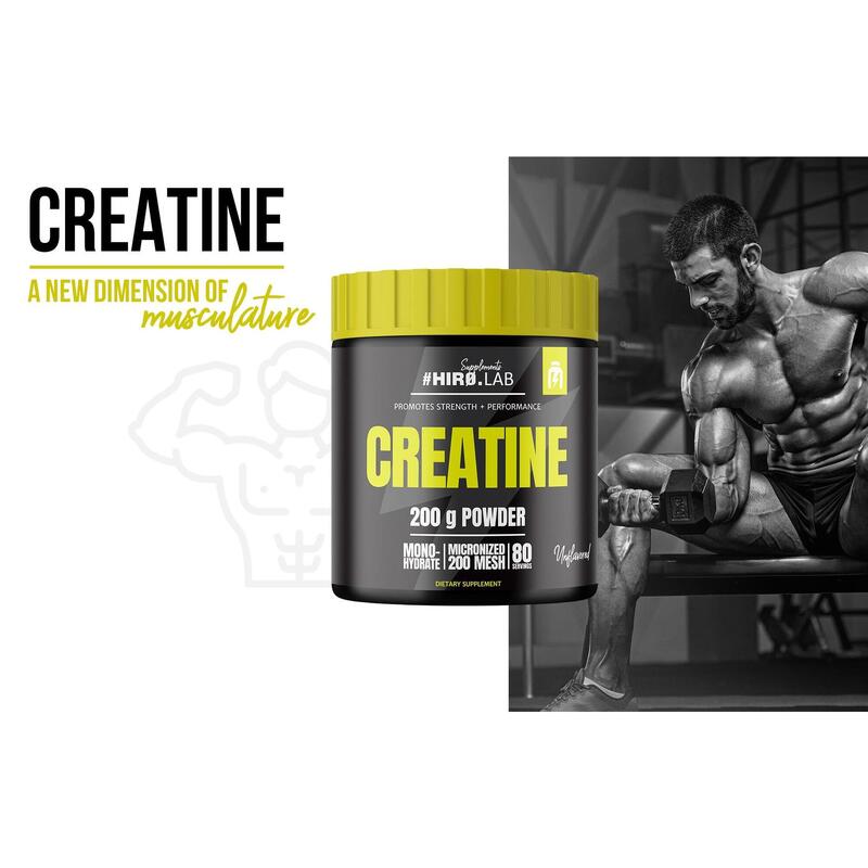 Kreatyna w Proszku Hiro.Lab Creatine 200g Naturalny Smak HIRO.LAB ...