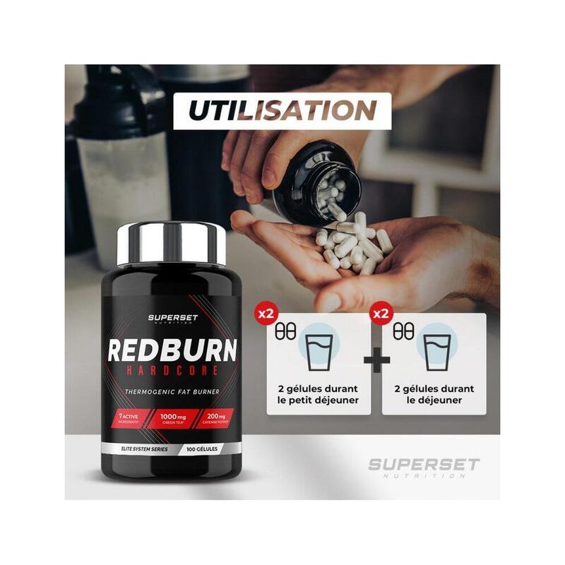Brûleurs de Graisse | REDBURN HARDCORE (100Caps) | SUPERSET NUTRITION ...