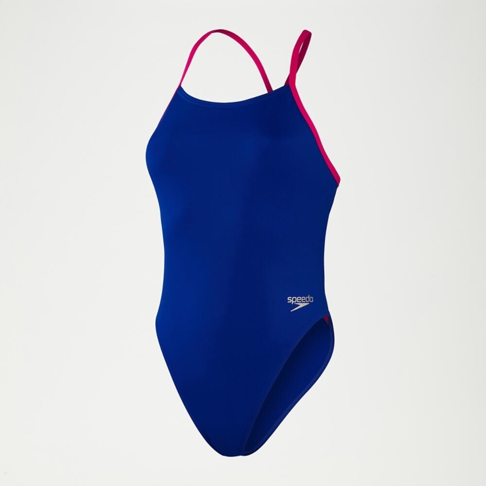 Womens Solid Tie Back - Chroma Blue SPEEDO | Decathlon
