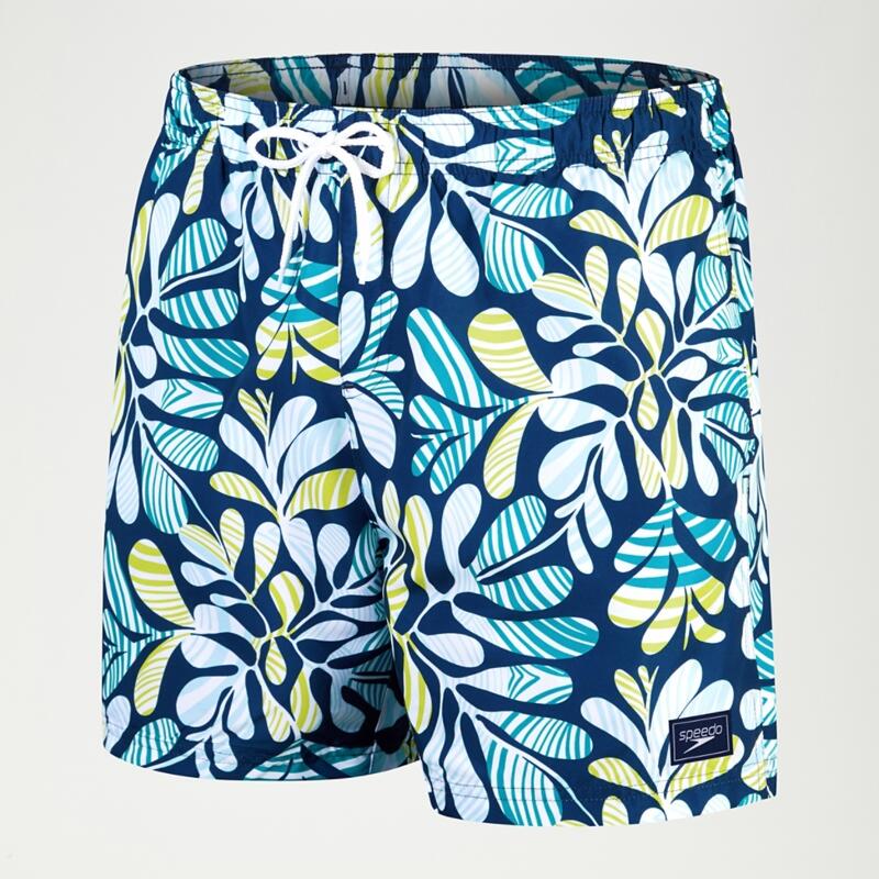 Speedo Short de Bain Homme 16" Imprimé Ammonite Bleu/Aquarium/Blanc ...