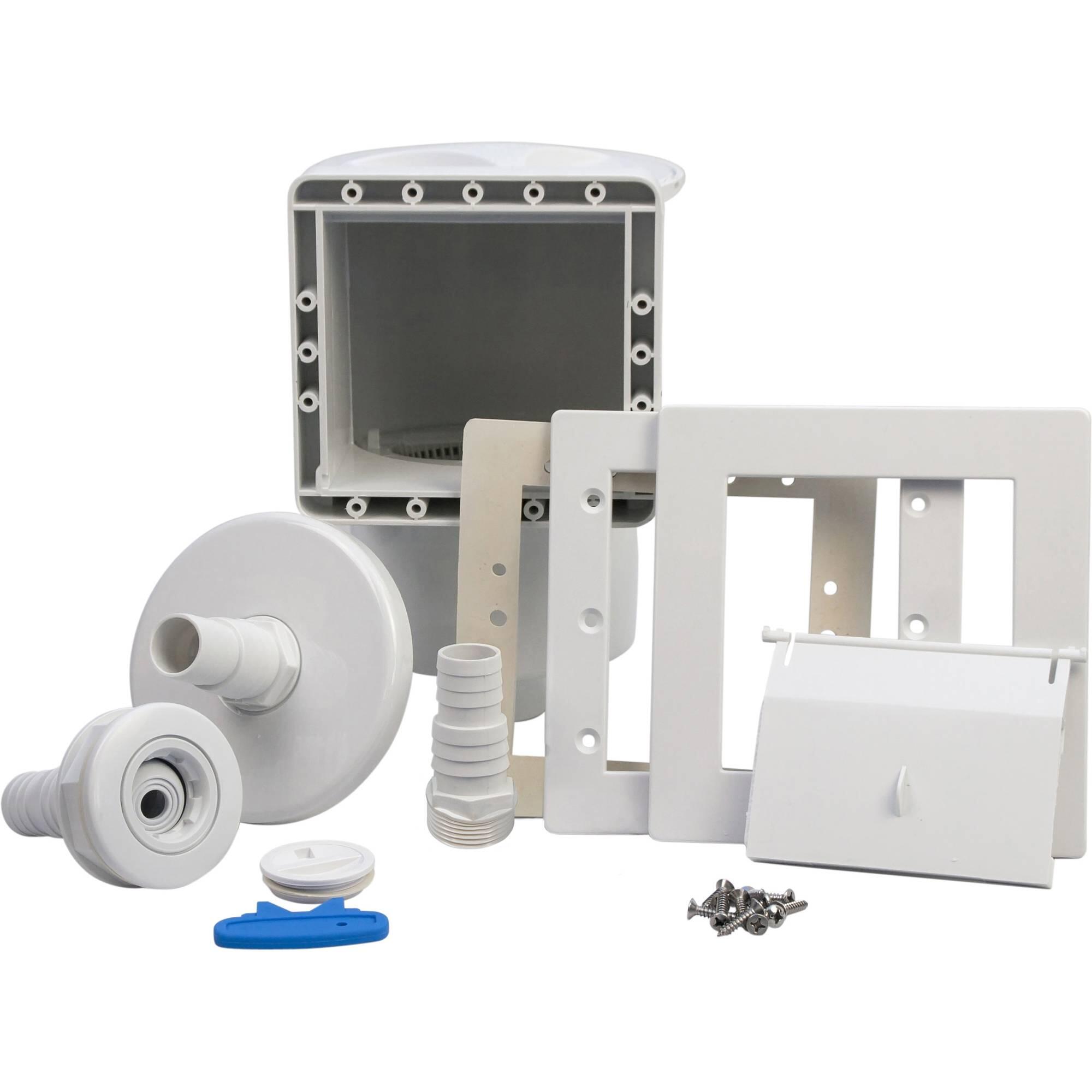 Stahlwandpool Set rund 550x120cm, Stahl 0,4mm weiß, Folie 0,3mm blau ...