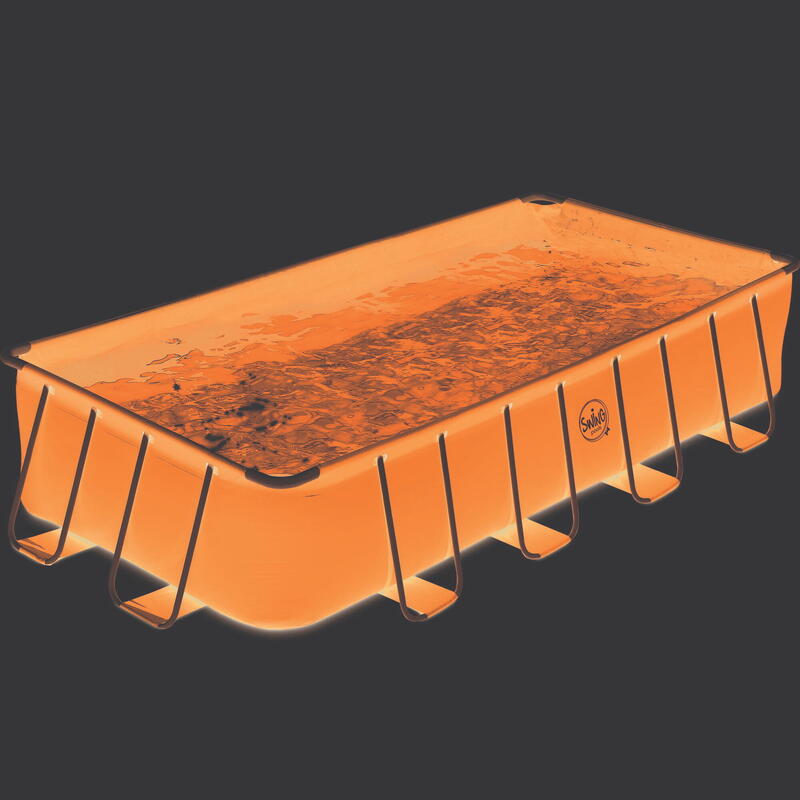 Polygroup Summer Waves Frame Pool Komplettset blau rechteckig ...