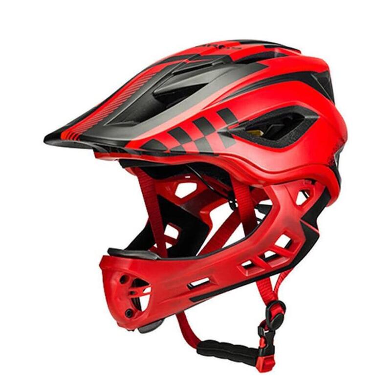 Casque de vélo S pour enfants 48-53cm avec protège-menton amovible ...