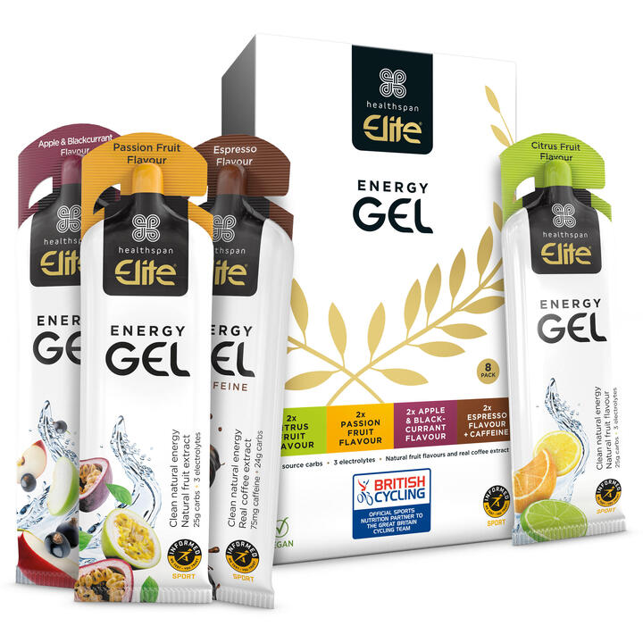 Healthspan Elite Energy Gels-Mixed Pack 8 x Sachets HEALTHSPAN ELITE ...