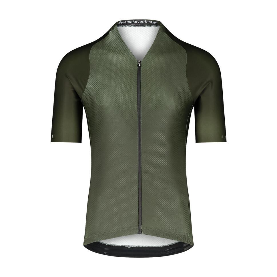 BIORACER Fietsshirt voor Heren - Groen - Icon Coldblack | Decathlon