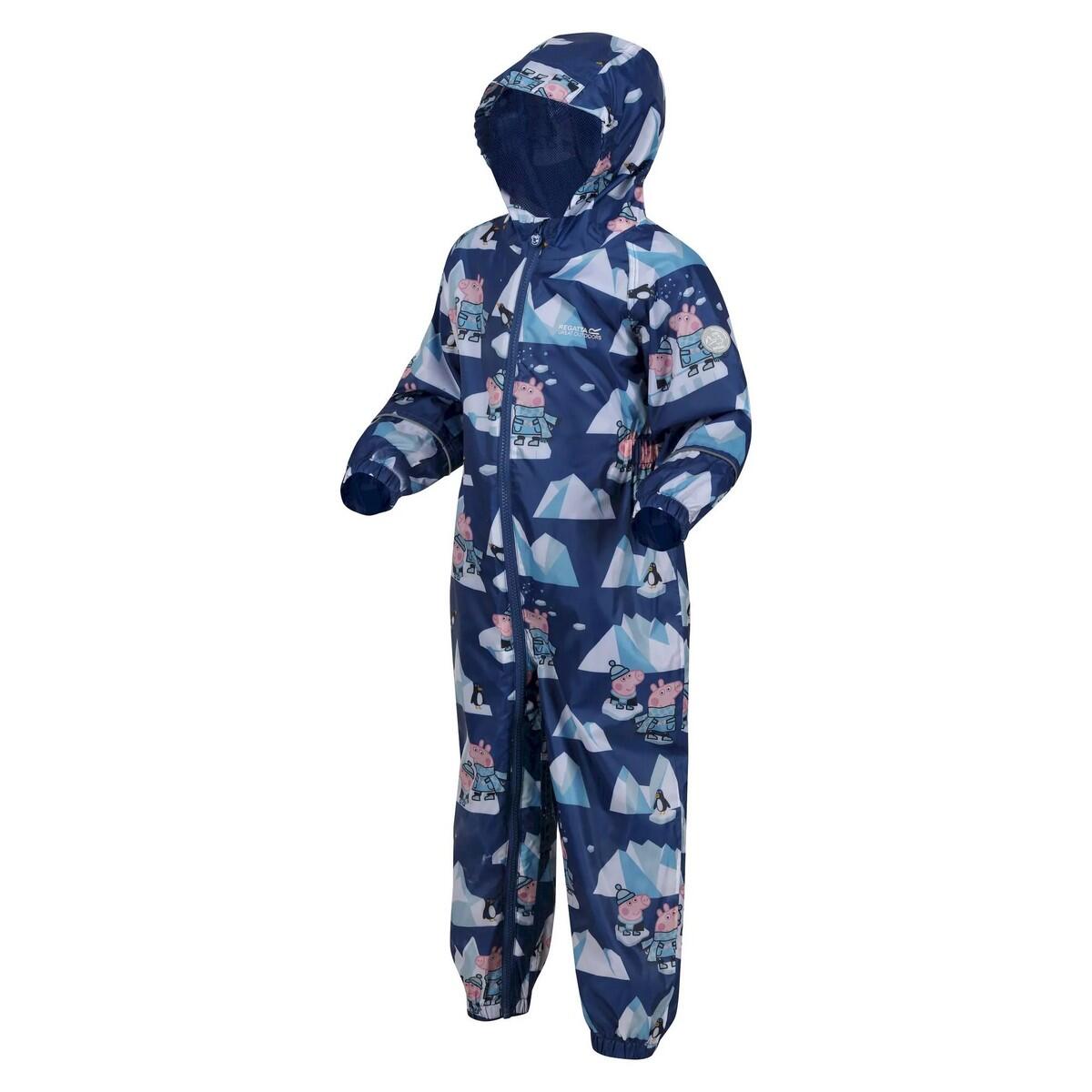 Childrens/Kids Pobble Peppa Pig Puddle Suit (Space Blue) REGATTA | Decathlon