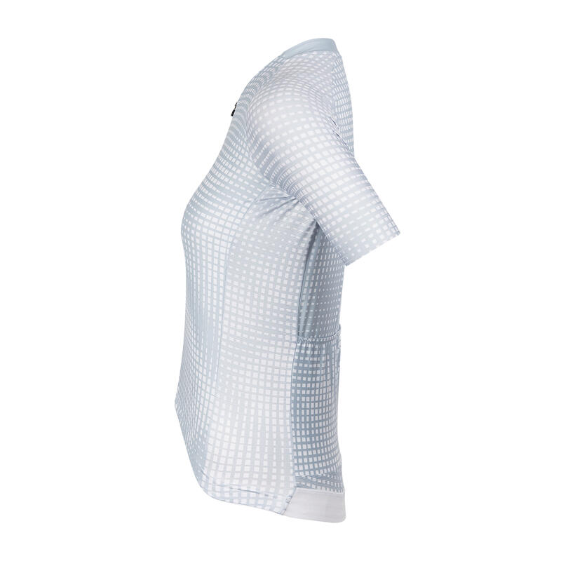 Maillot Cyclisme Confortable Manches Courtes Femme - Icon Op Art Sky ...