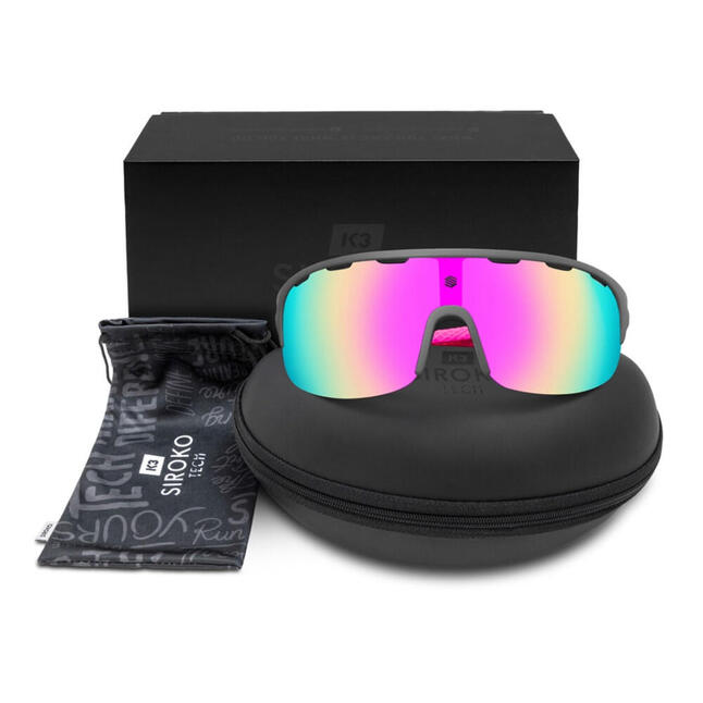 SIROKO Heren en Dames Wielrennen Fietsbril K3 Criterium SIROKO Grijs ...