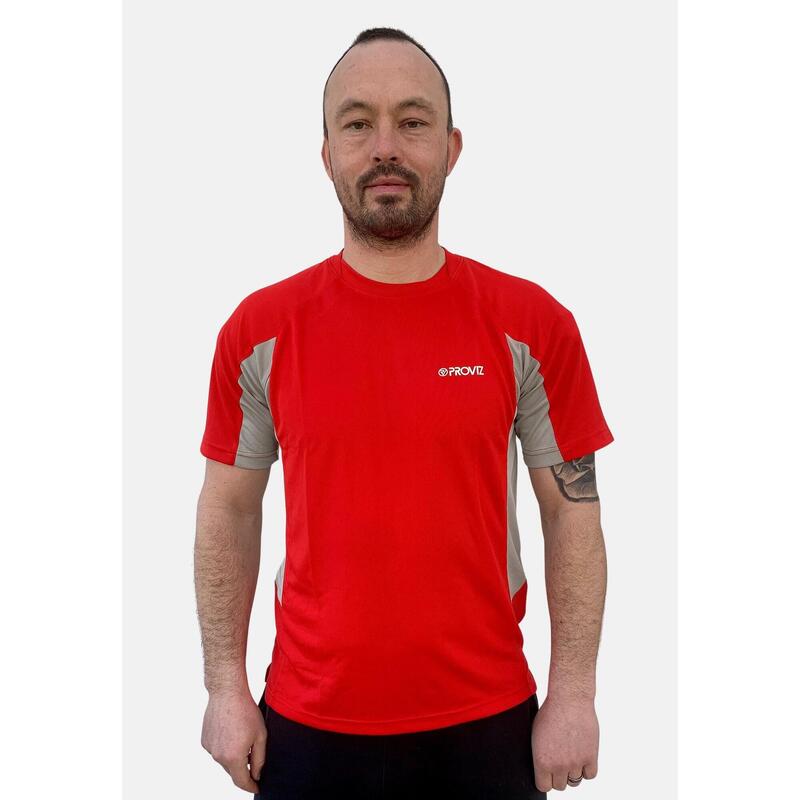 Proviz Classic Mens Sports T-Shirt Short Sleeve Reflective Activewear ...