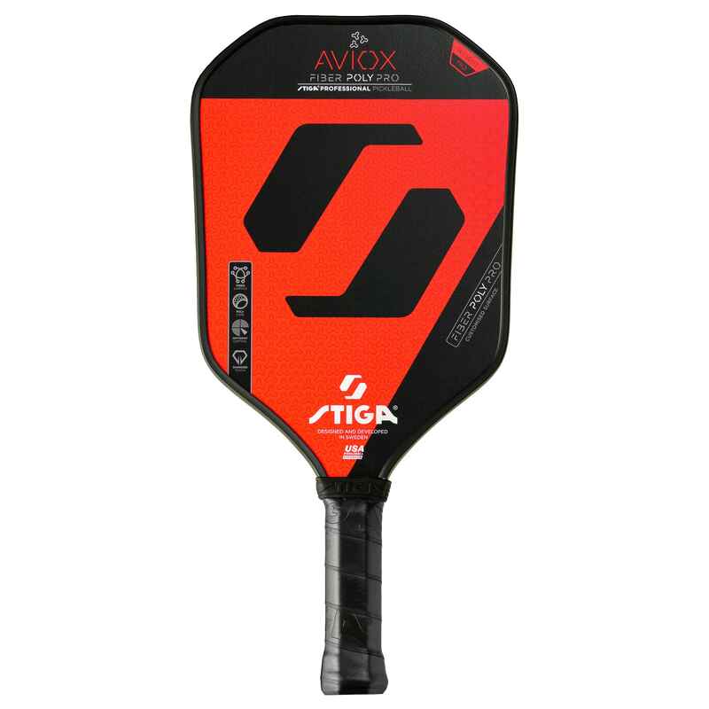 Pickleball-Schläger Aviox Fiber Poly Pro Rot STIGA - DECATHLON