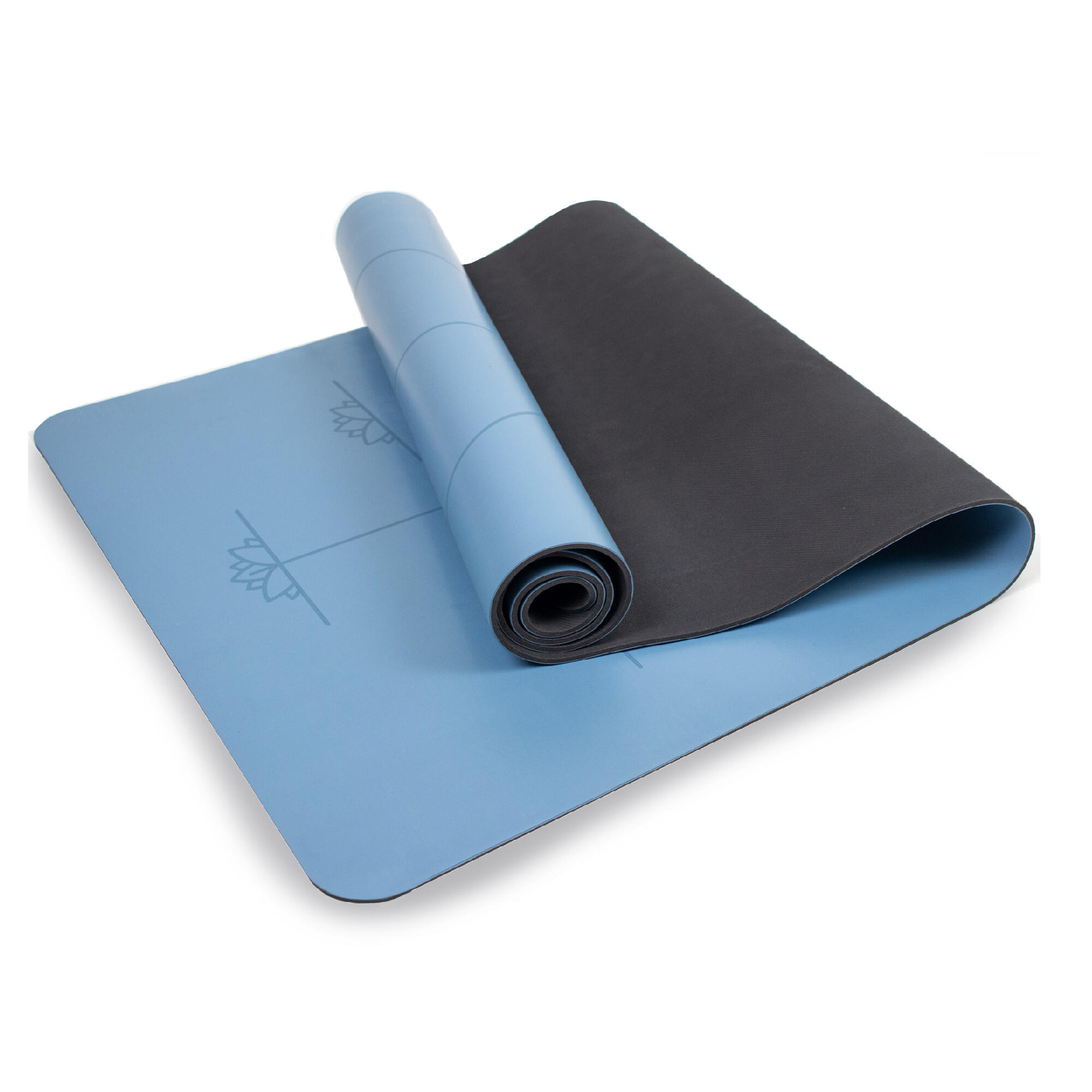 Myga Extra Large Blue Alignment Yoga Mat MYGA | Decathlon