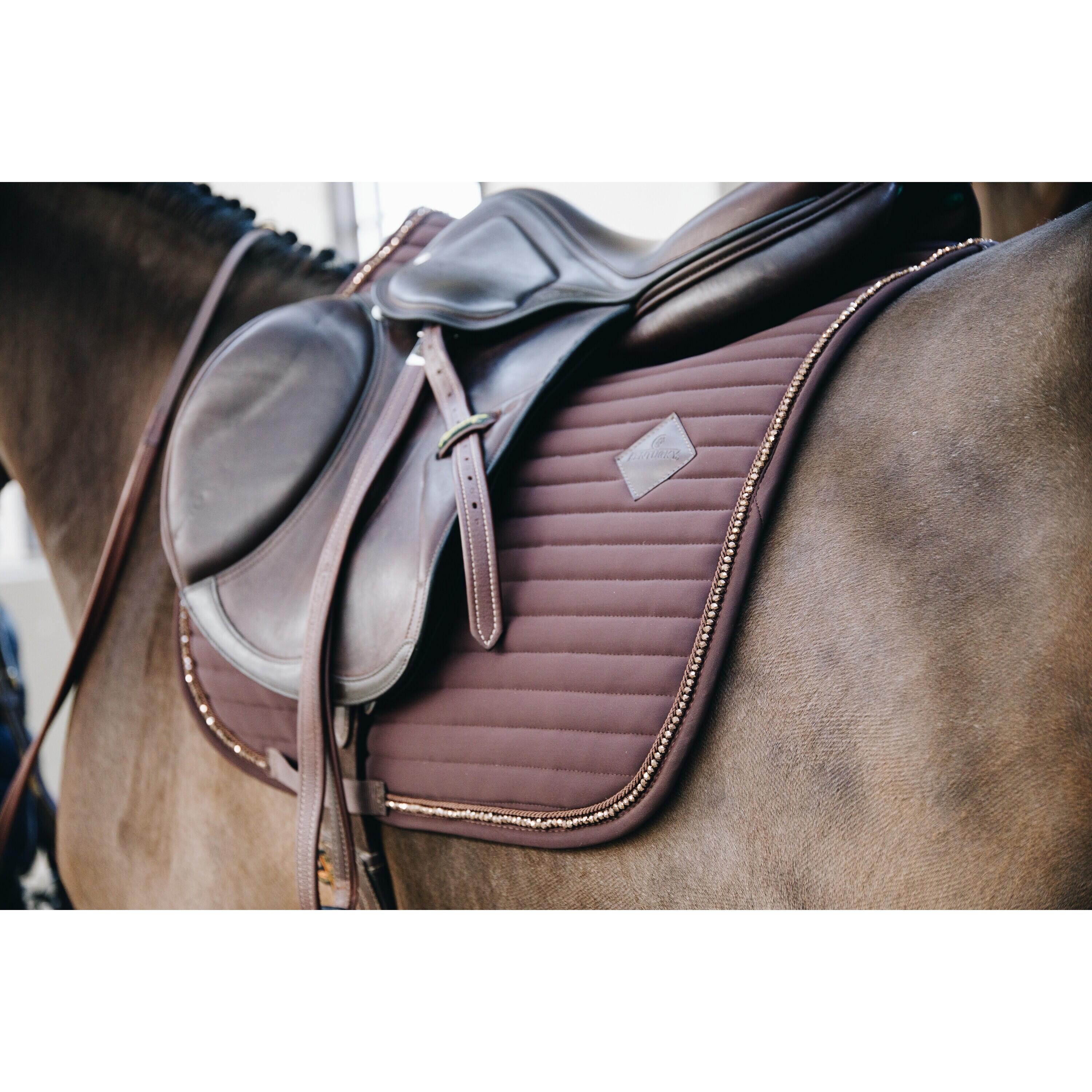 Saddle Pad pearls show jumping brown KENTUCKY HORSEWEAR | Decathlon