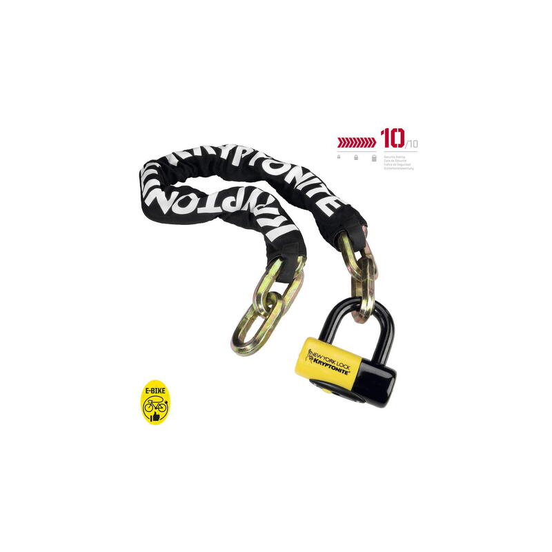 New York Fahgettaboudit Slot Fiets Lock Ketting | KRYPTONITE | Decathlon.nl