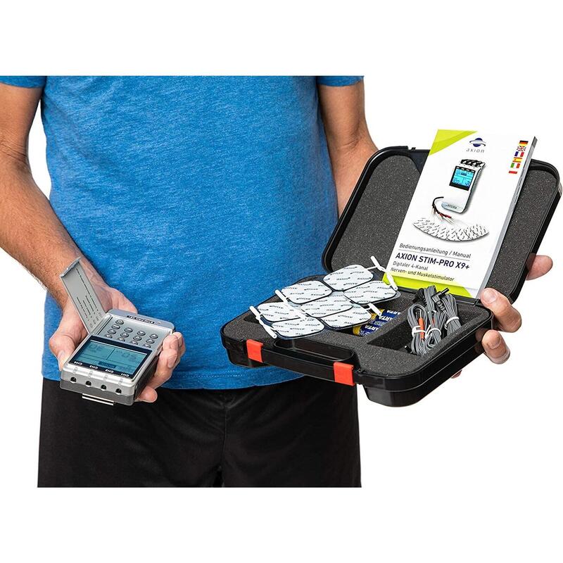 TENS-EMS 4-kanaals combinatie-unit STIM-PRO X9+ & 8 stuks 5x5 cm ...