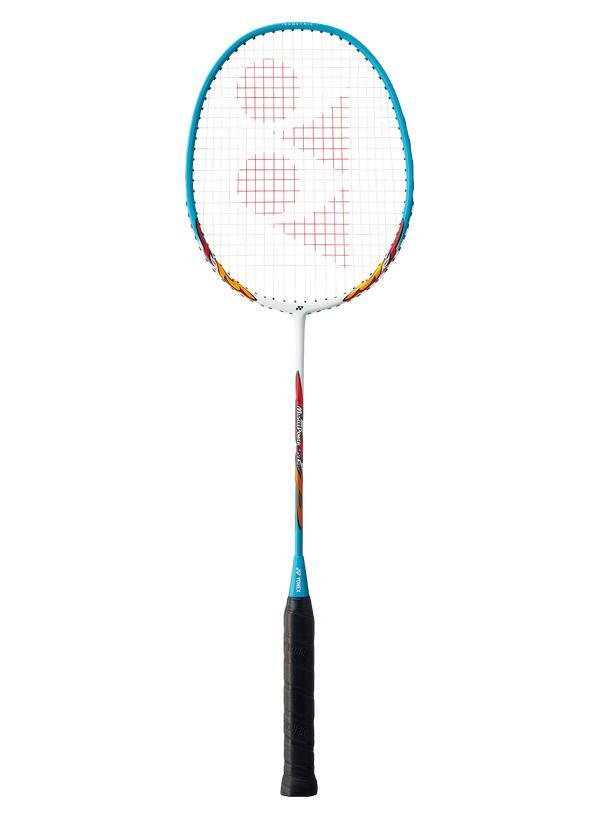 Badminton Racket MUSCLE POWER 5LT WHITE/TURQUOISE 2U/5Z (strung)