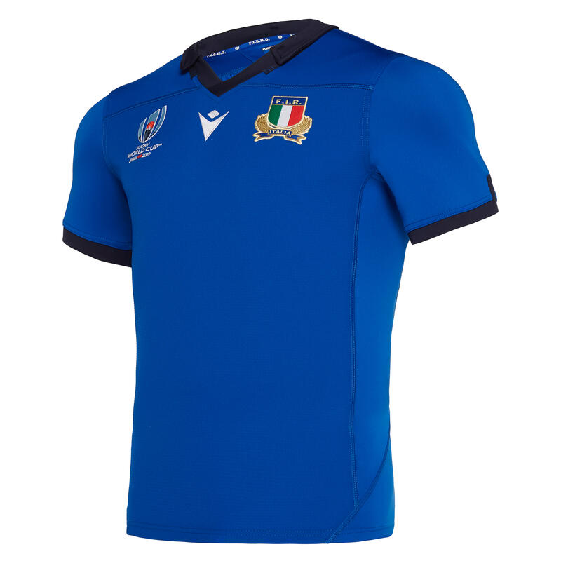 Macron Italy Mens Rugby World Cup Home Authentic Pro Rugby Shirt ...