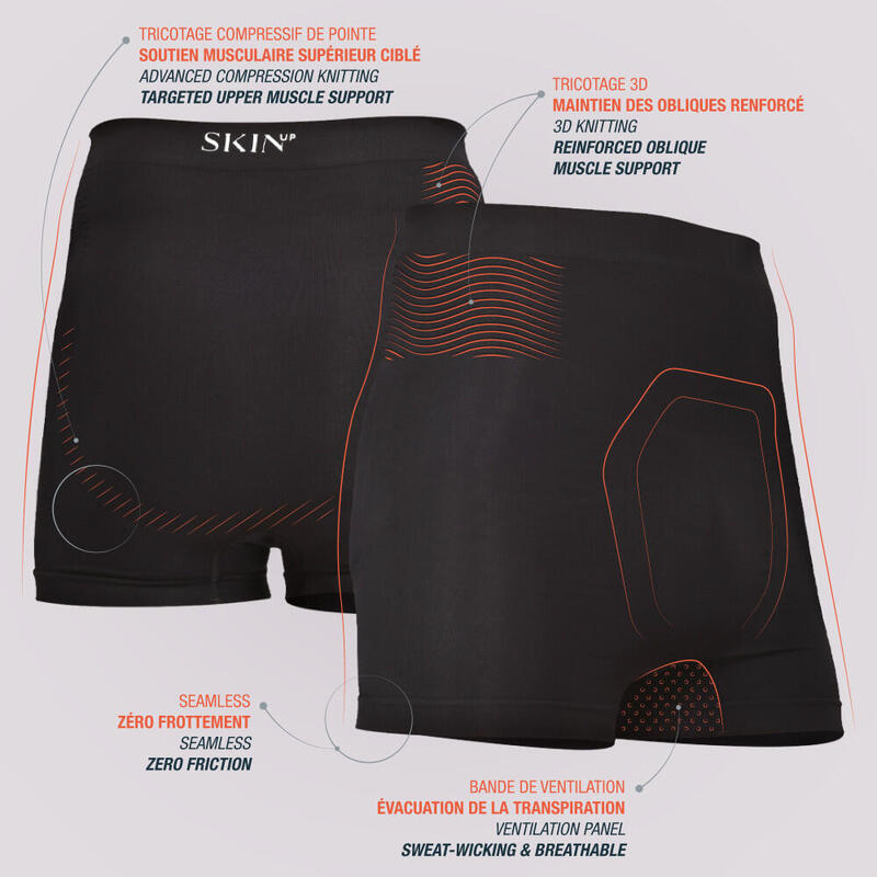 Boxer homme entrainement - compression modérée - SKINUP Sport SKINUP ...
