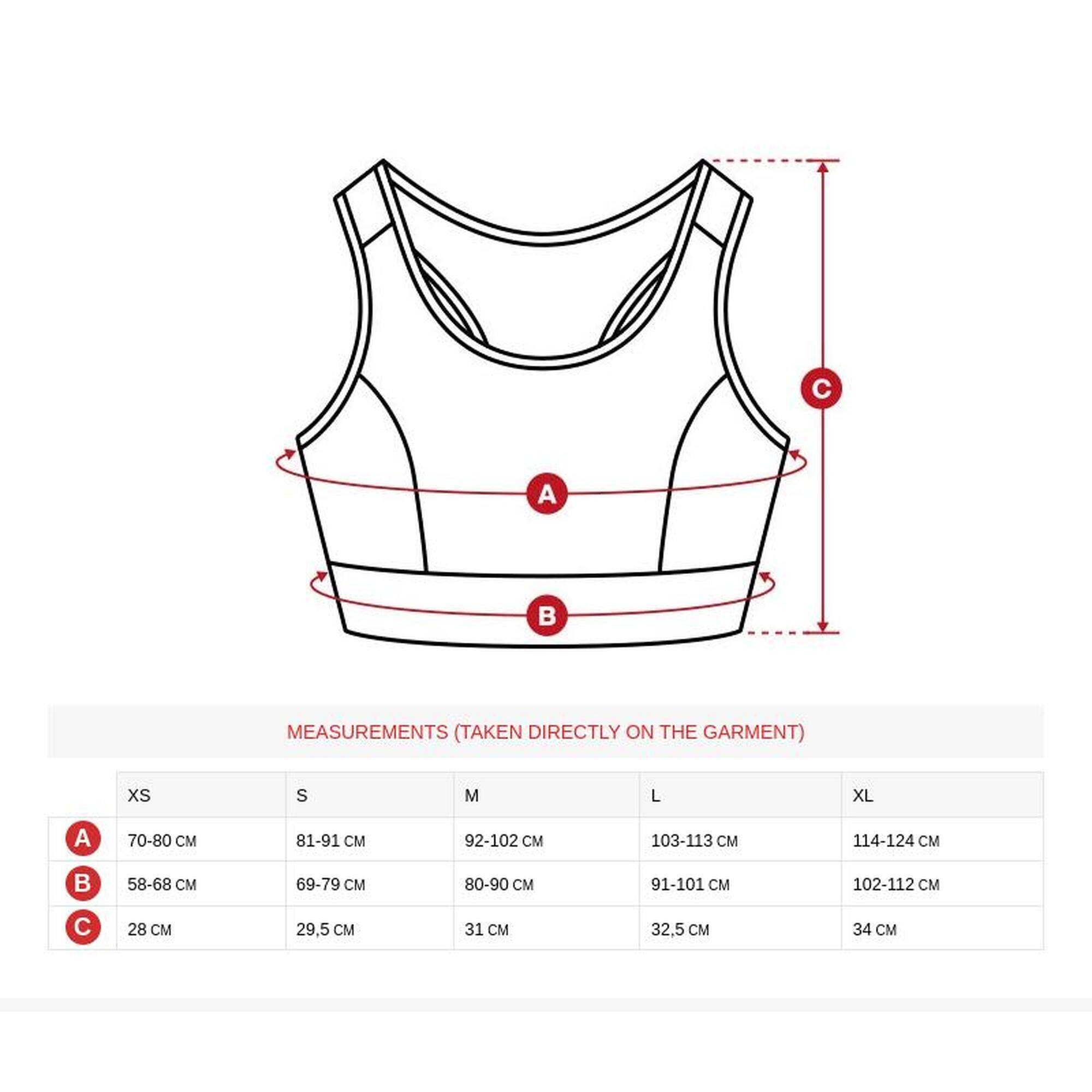 SIROKO - Women Fitness Sports bra Fuel Black | Decathlon