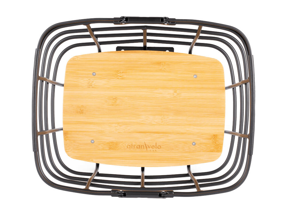 AtranVelo Cycle Basket AVS DUO Large Bamboo Base 27 Litre ATRAN VELO ...