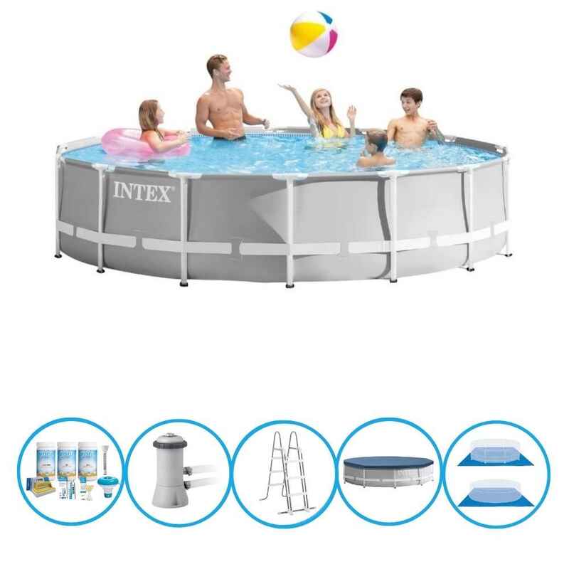 Intex Pool Prism Frame - Schwimmbad-Paket - 457x107 cm INTEX - DECATHLON