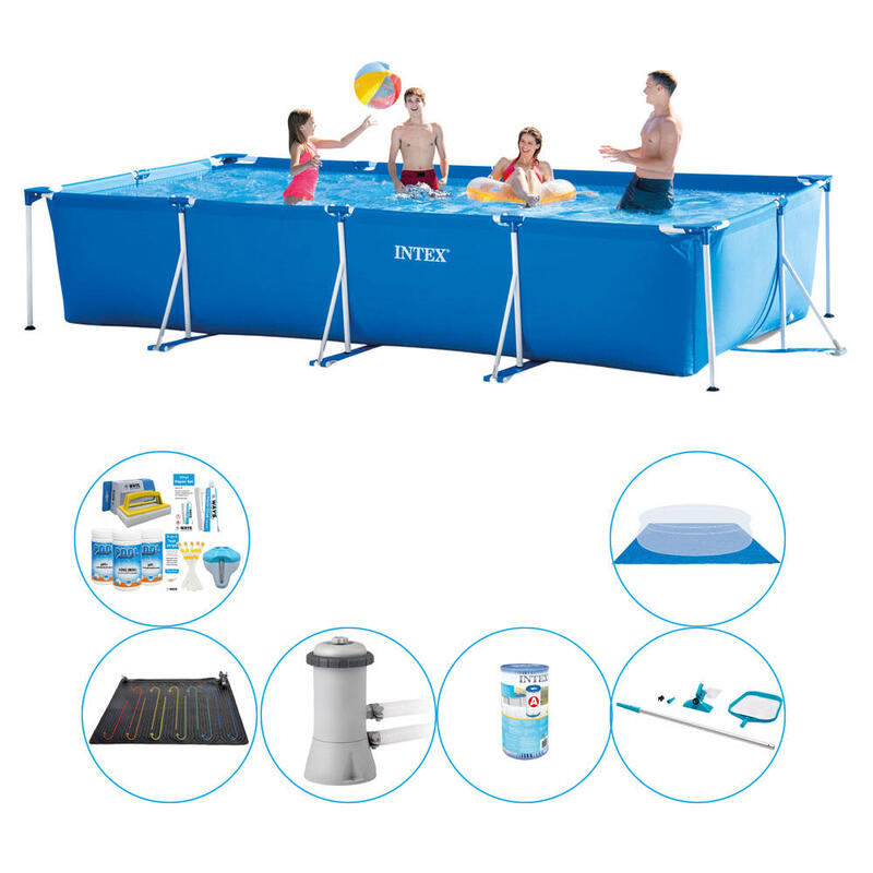 INTEX Intex Frame Pool Rechthoekig 450x220x84 cm - 7-delig - Zwembad ...