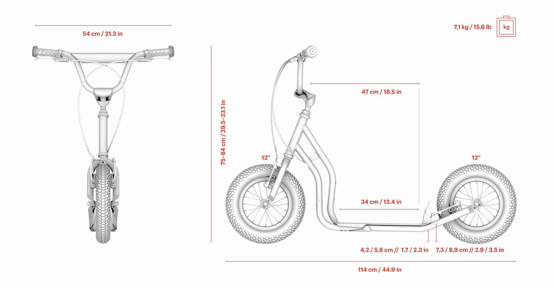 Tretroller Tidit New Scooter Unisex Rot YEDOO | Decathlon