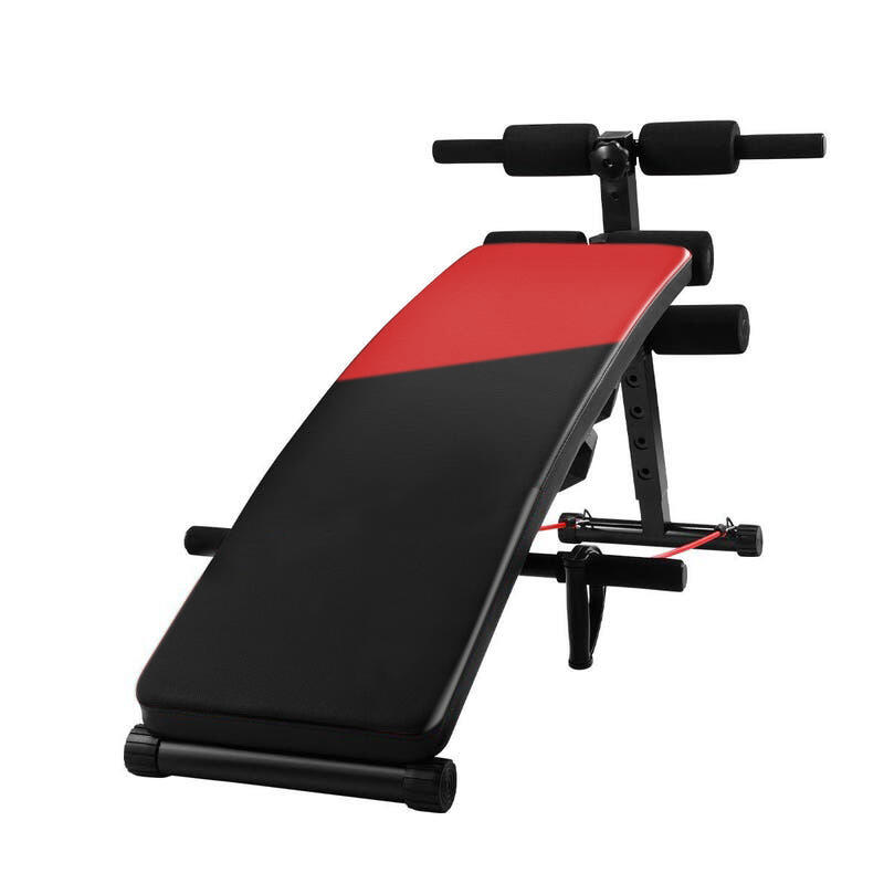 Posilovací lavice na břicho s gumou a činkami TIMELESS TOOLS - Decathlon