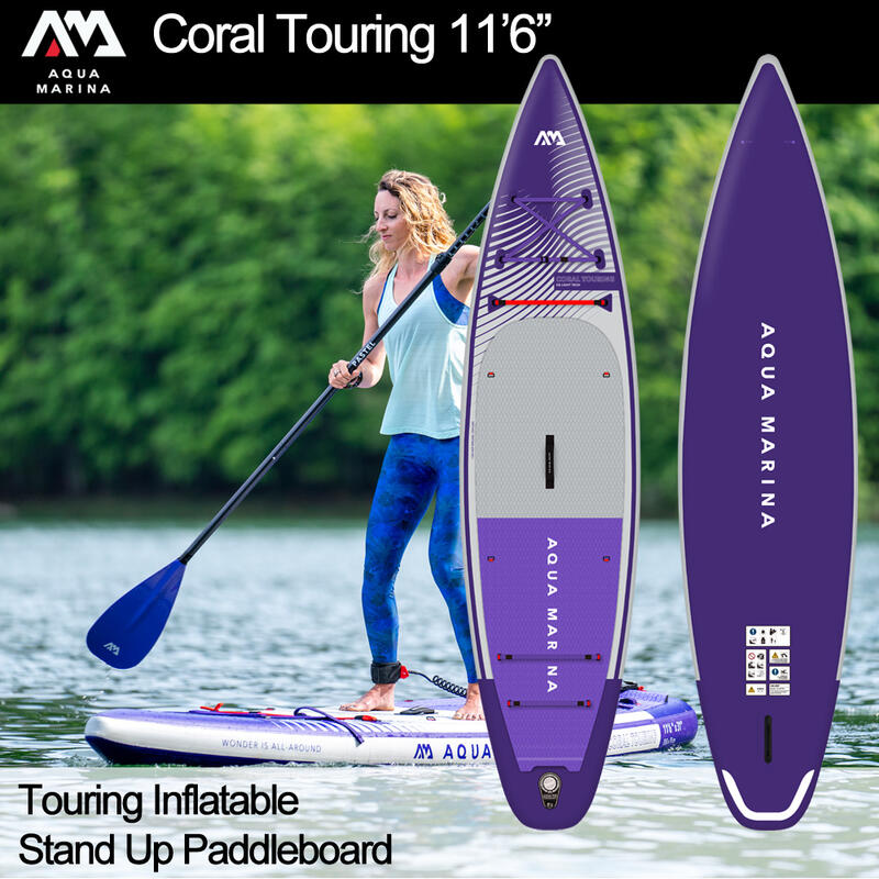 AQUA MARINA CORAL BT-23CTPN Touring Night Fade SUP opblaasbaar board ...