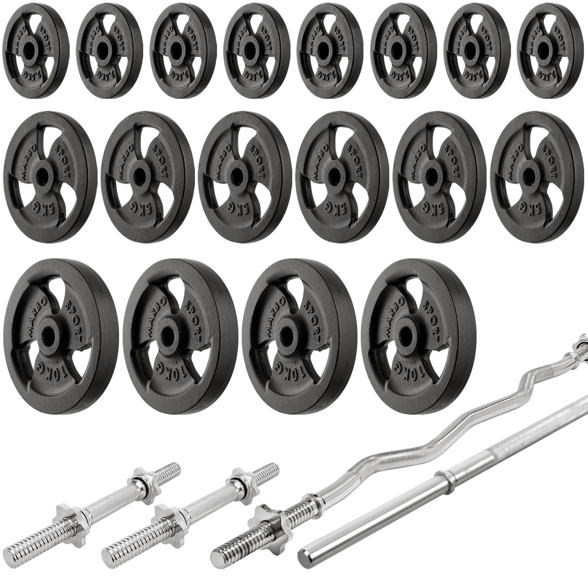 Marbo Sport krachttrainingsset verstelbare bank en extra accessoires | Decathlon