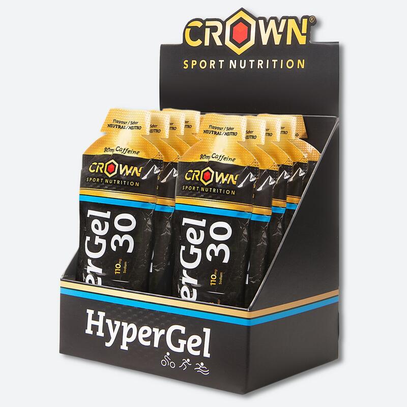 Caixa com 10 géis energéticos de 75g ‘HyperGel 30 +Caffeine‘ Neutro com ...