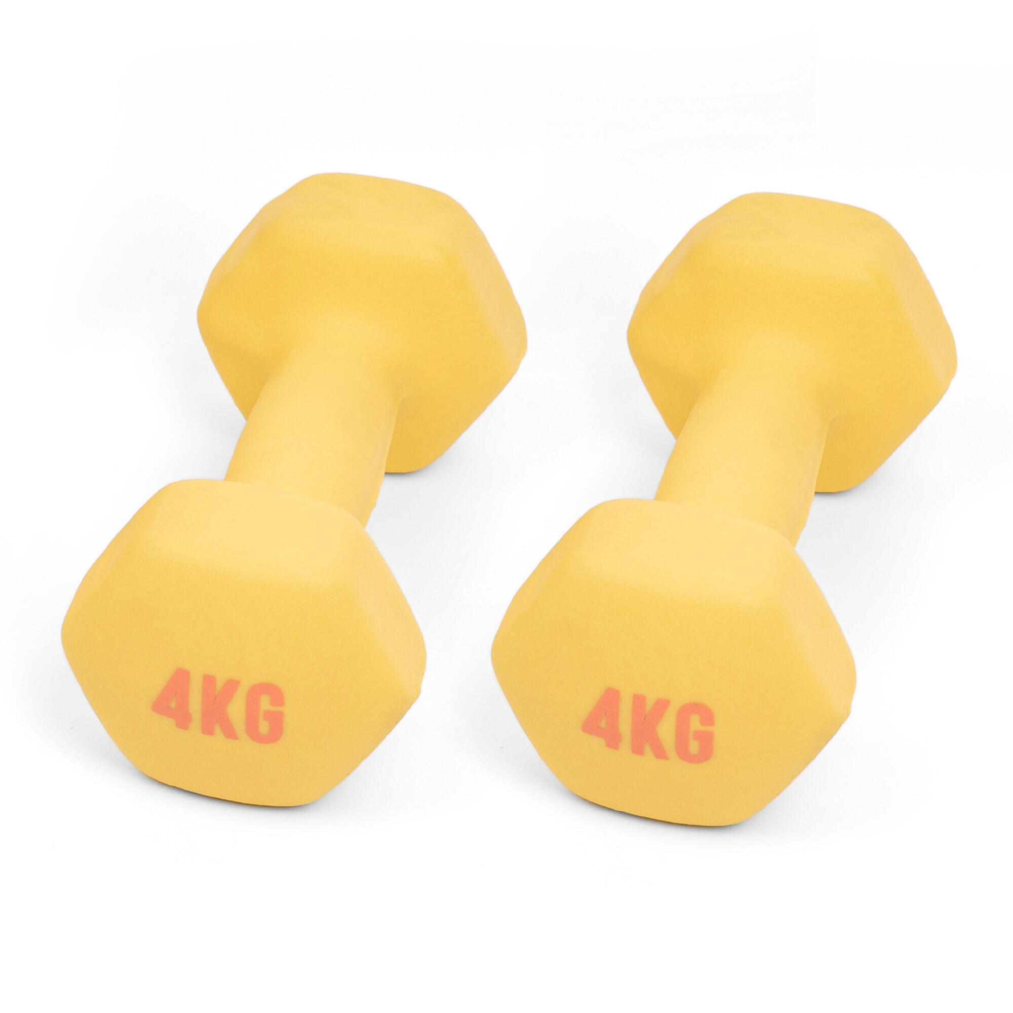 Hexagonal Dumbbell - 4kg Pair MYGA | Decathlon