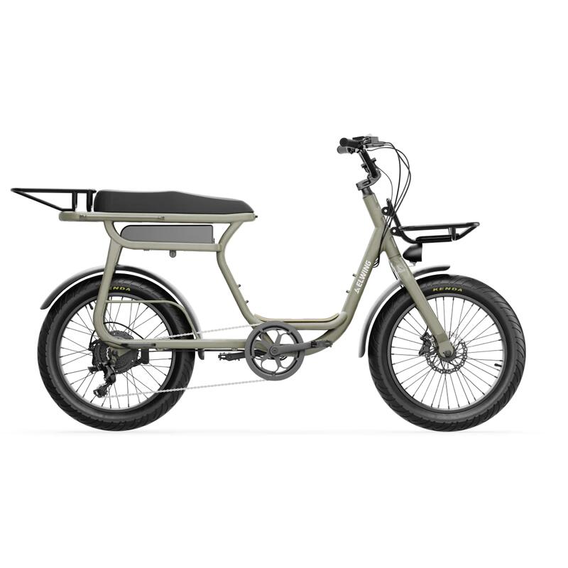 VÉLO ÉLECTRIQUE COMPACT CARGO BIPLACE ET MODULABLE 614WH YUVY + 4 ...