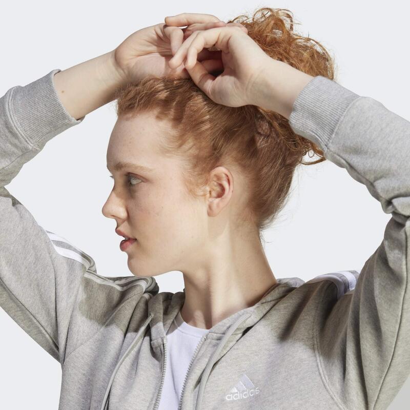 Mikina Essentials 3-Stripes French Terry Regular Full-Zip ADIDAS ...