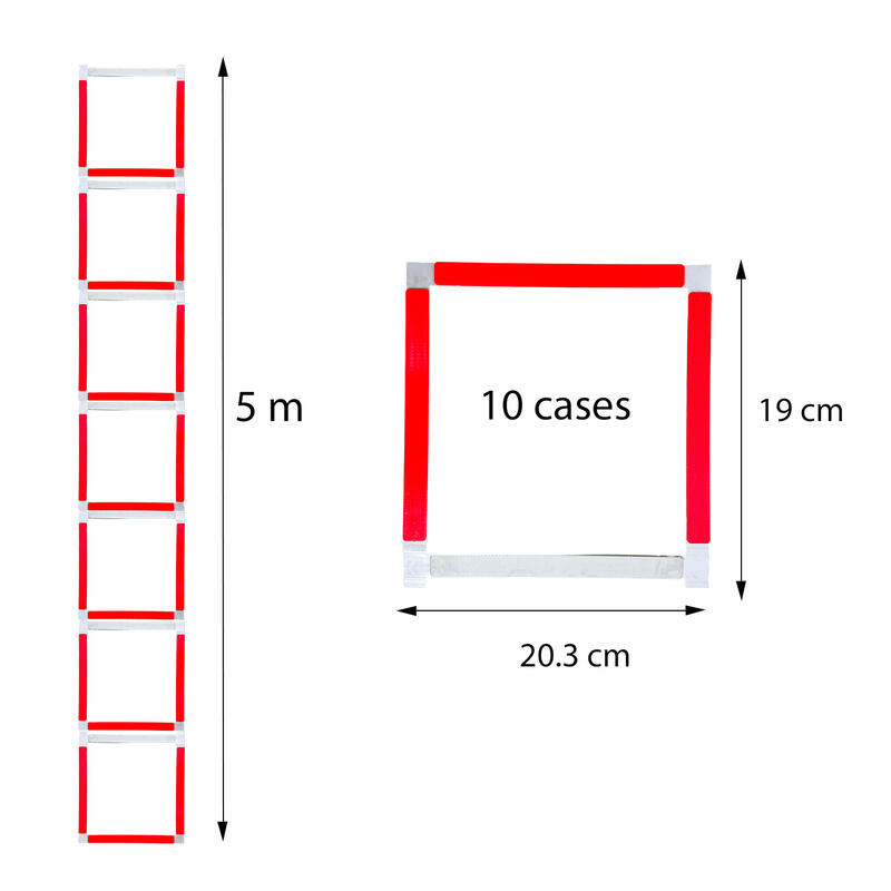 Échelle de rythme carrée - 5m - Rouge WANTALIS | Decathlon