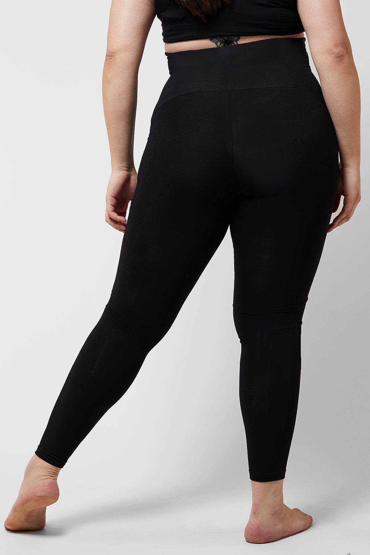 Extra Strong Compression Apple Shape High Waisted Leggings Black TLC ...