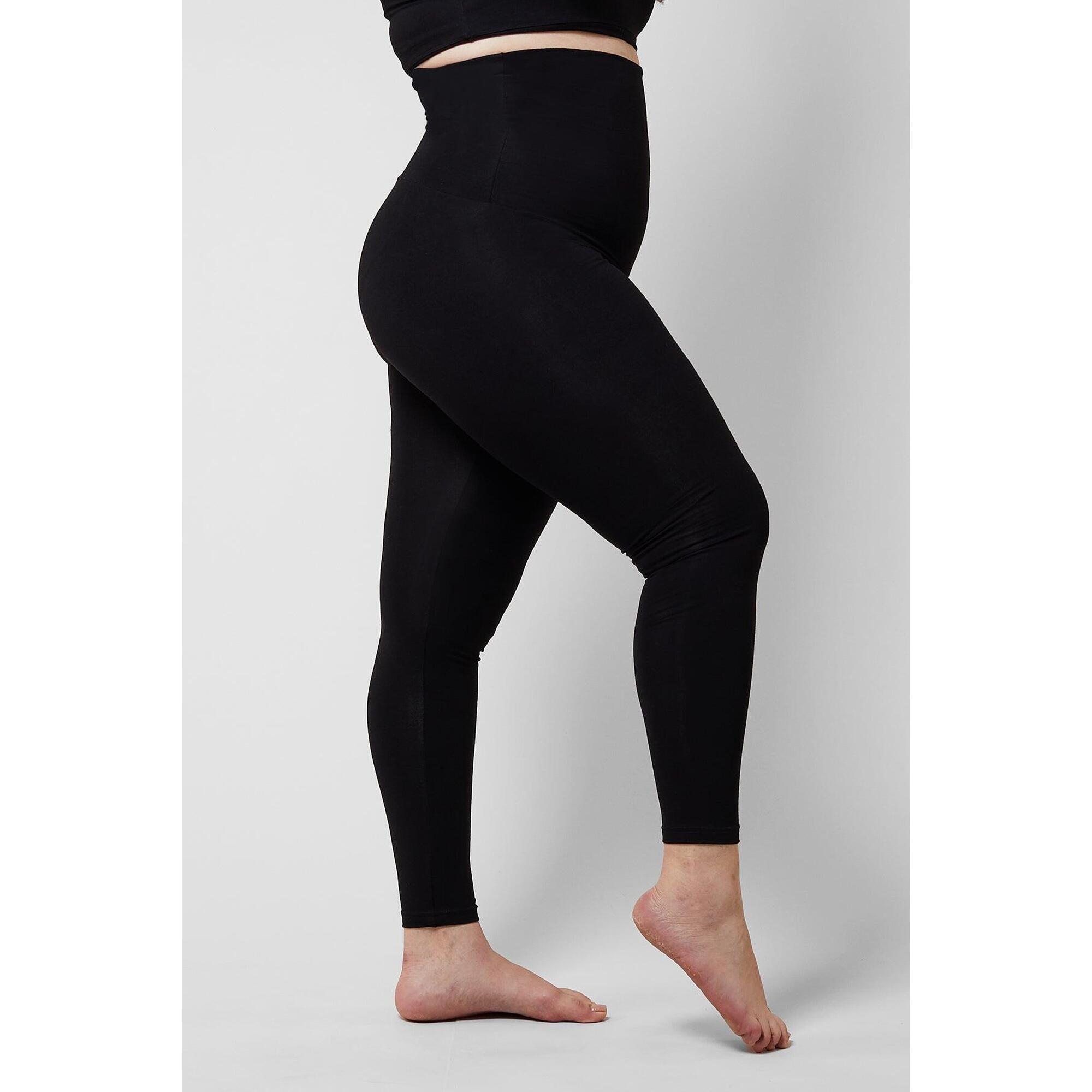Extra Strong Compression Apple Shape High Waisted Leggings Black TLC ...