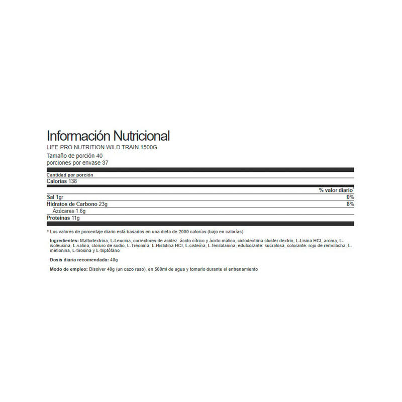 Wild Train - 1,5 kg Lemon LifePRO LIFE PRO NUTRITION - Decathlon