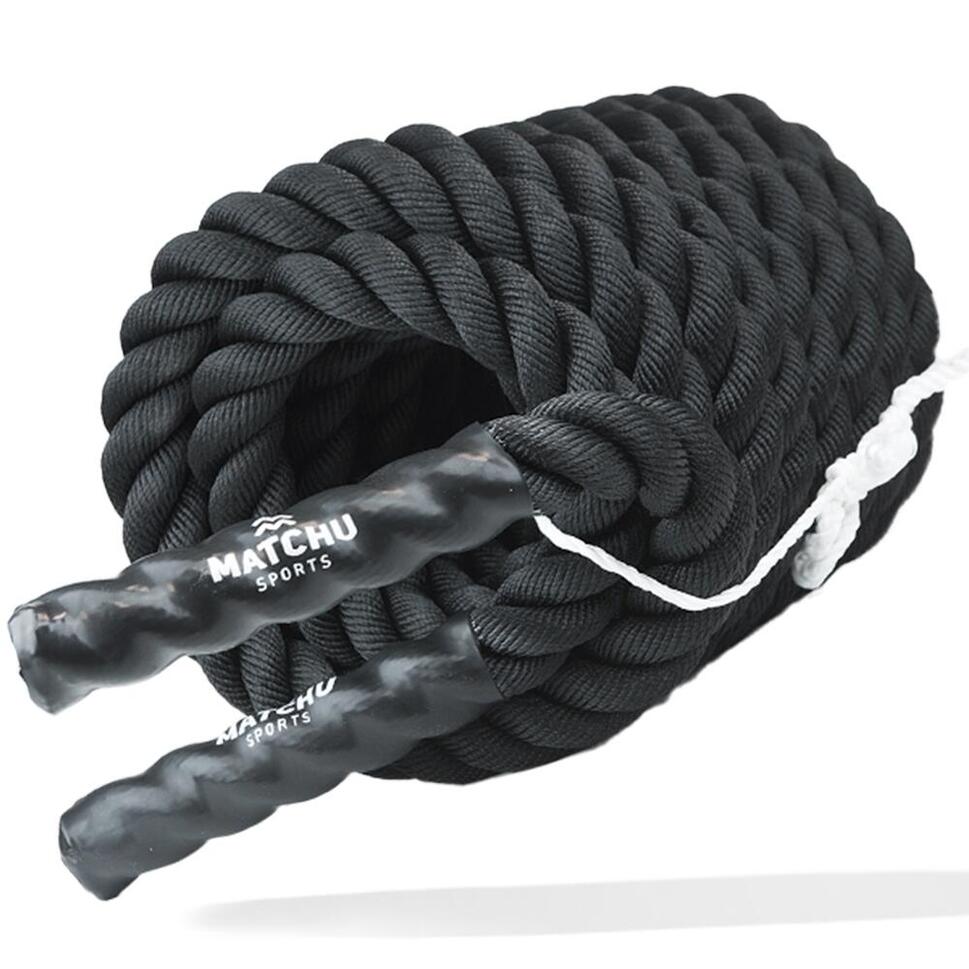 Battle rope - Corde ondulatoire - 9 M x 3,8 CM MATCHU SPORTS | Decathlon