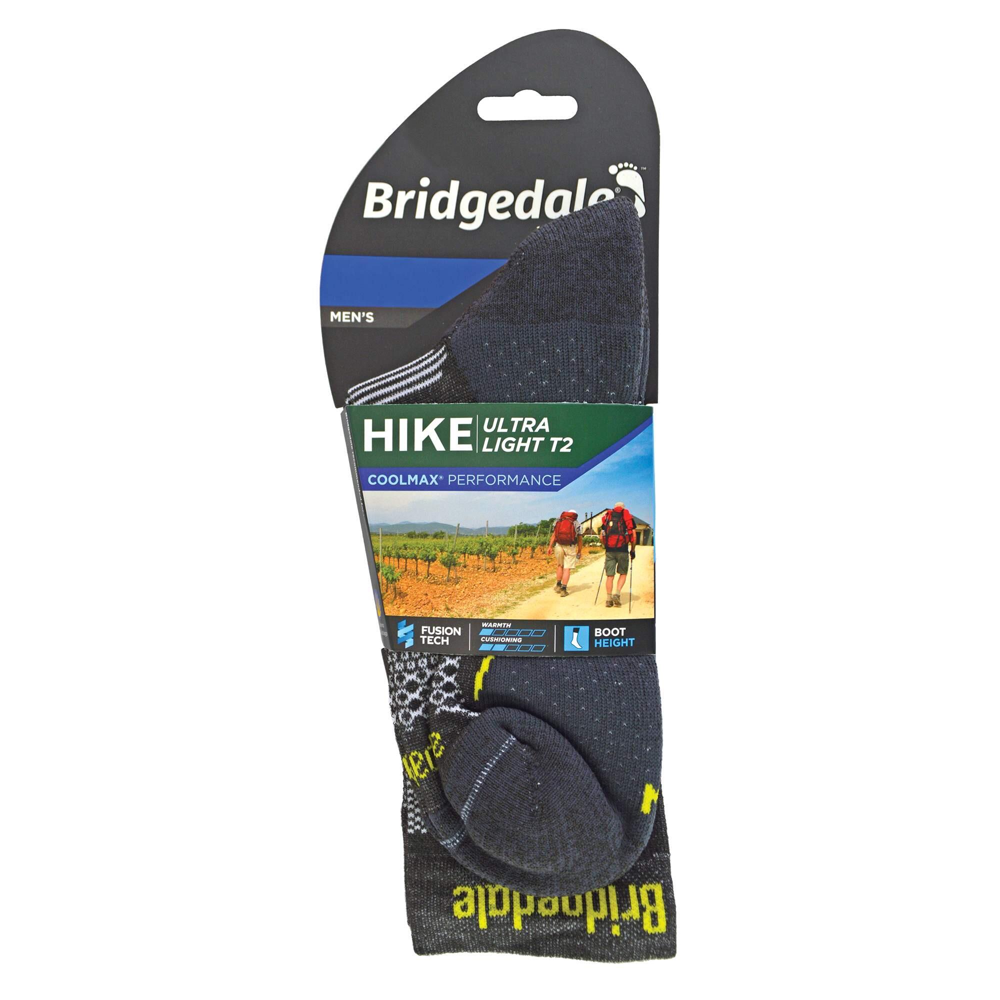 Mens Hiking Ultralight T2 Coolmax Performance Original Boot Socks BRIDGEDALE | Decathlon