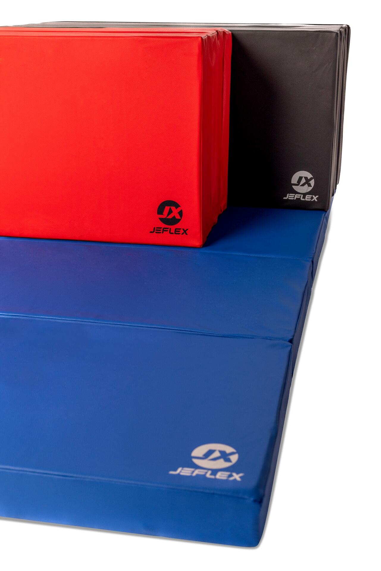 Sportmat 200 x 100 x 8 cm rood/zwart Klappbare Weichbodenmat Jeflex ...