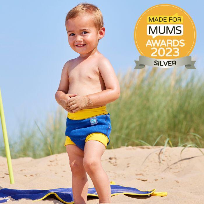 Splash About Happy Nappy Duo Reusable Swim Nappy, Navy/Yellow SPLASH ...