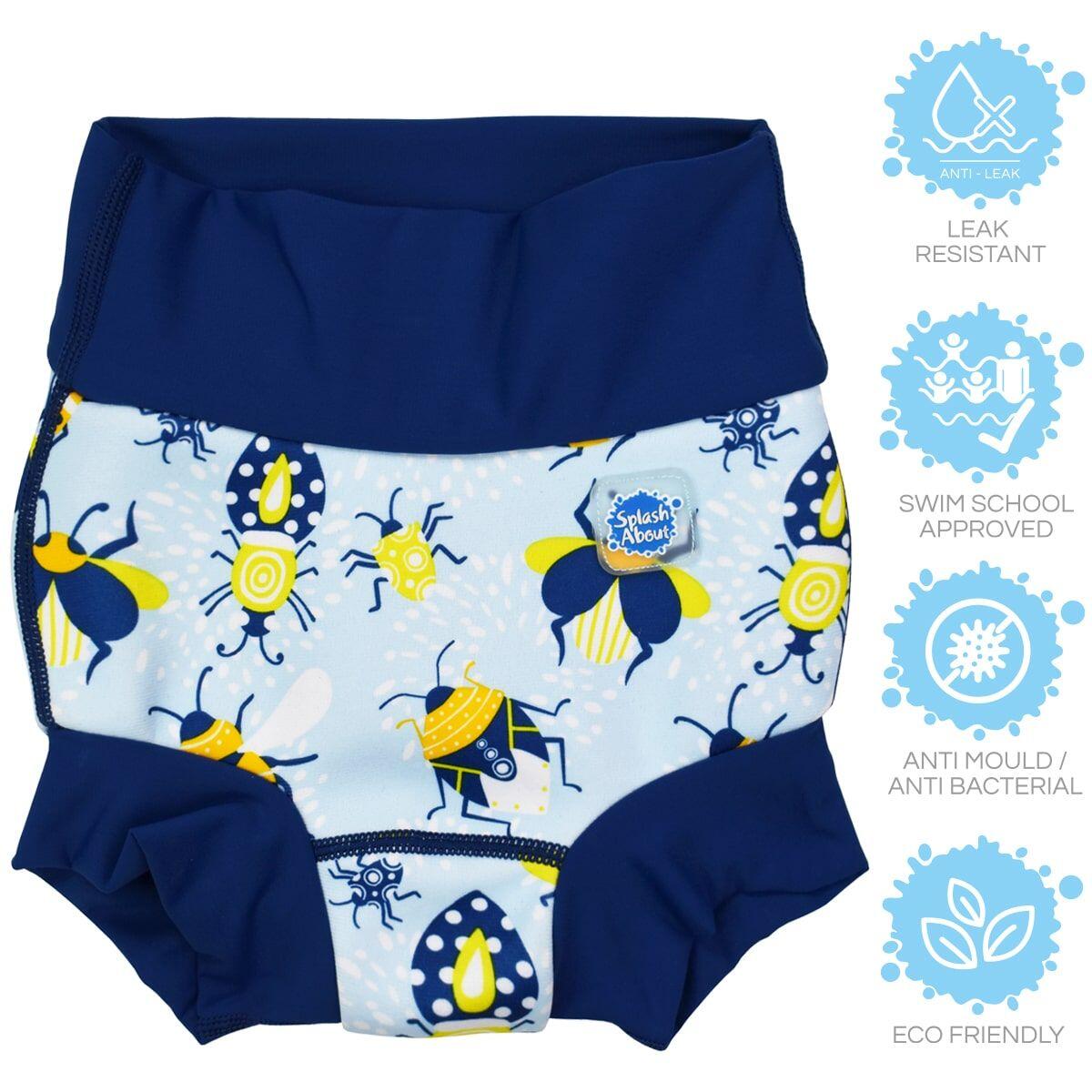 Splash About Happy Nappy Duo Reusable Swim Nappy, Bugs Life SPLASH ...