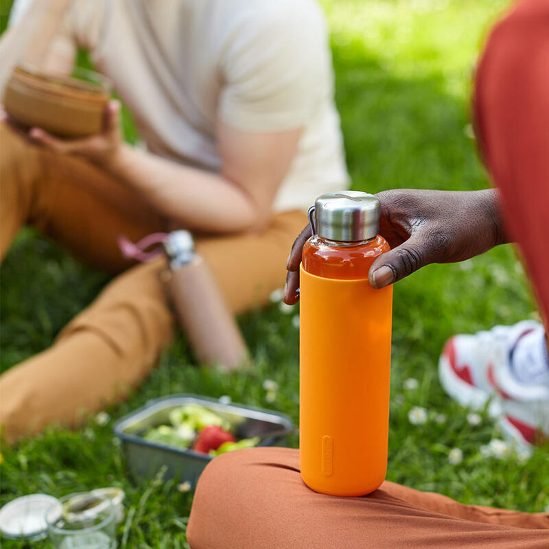 Black+Blum Glass Water Bottle Orange 600ml BLACK + BLUM - Decathlon